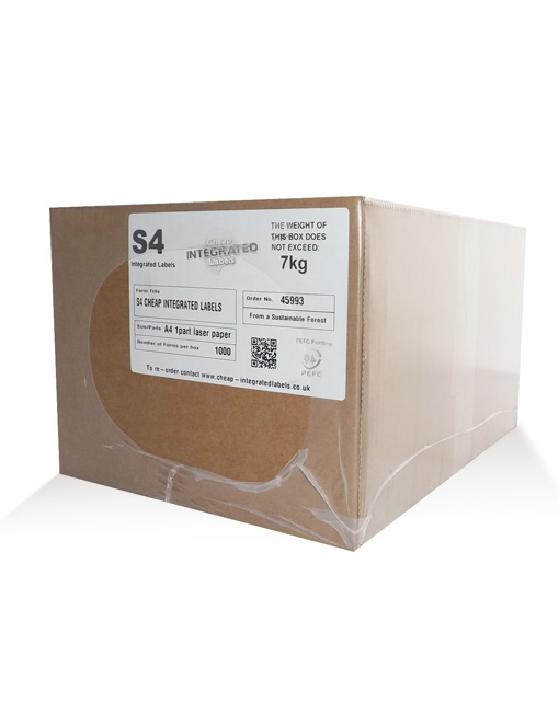 S4 SINGLE INTEGRATED LABELS BOX - Cheap Integrated Labels